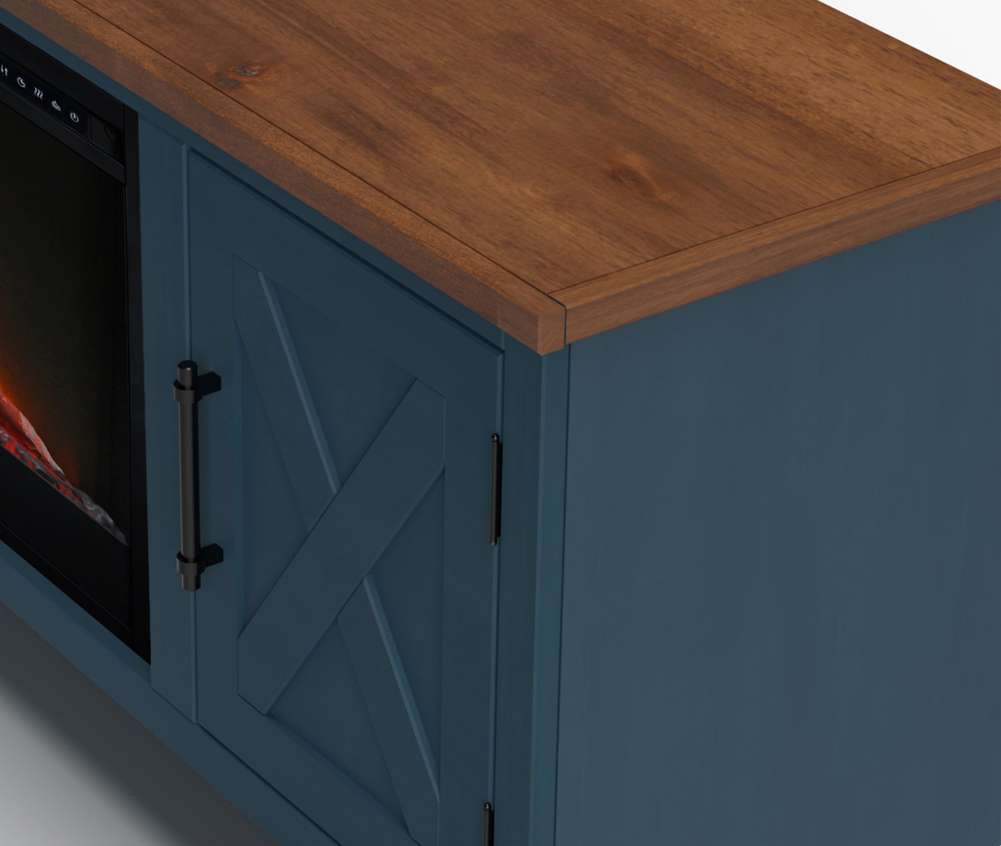 Liberty Fireplace TV Stand for 75-85" TVs, Farmhouse Modern – Realcozy