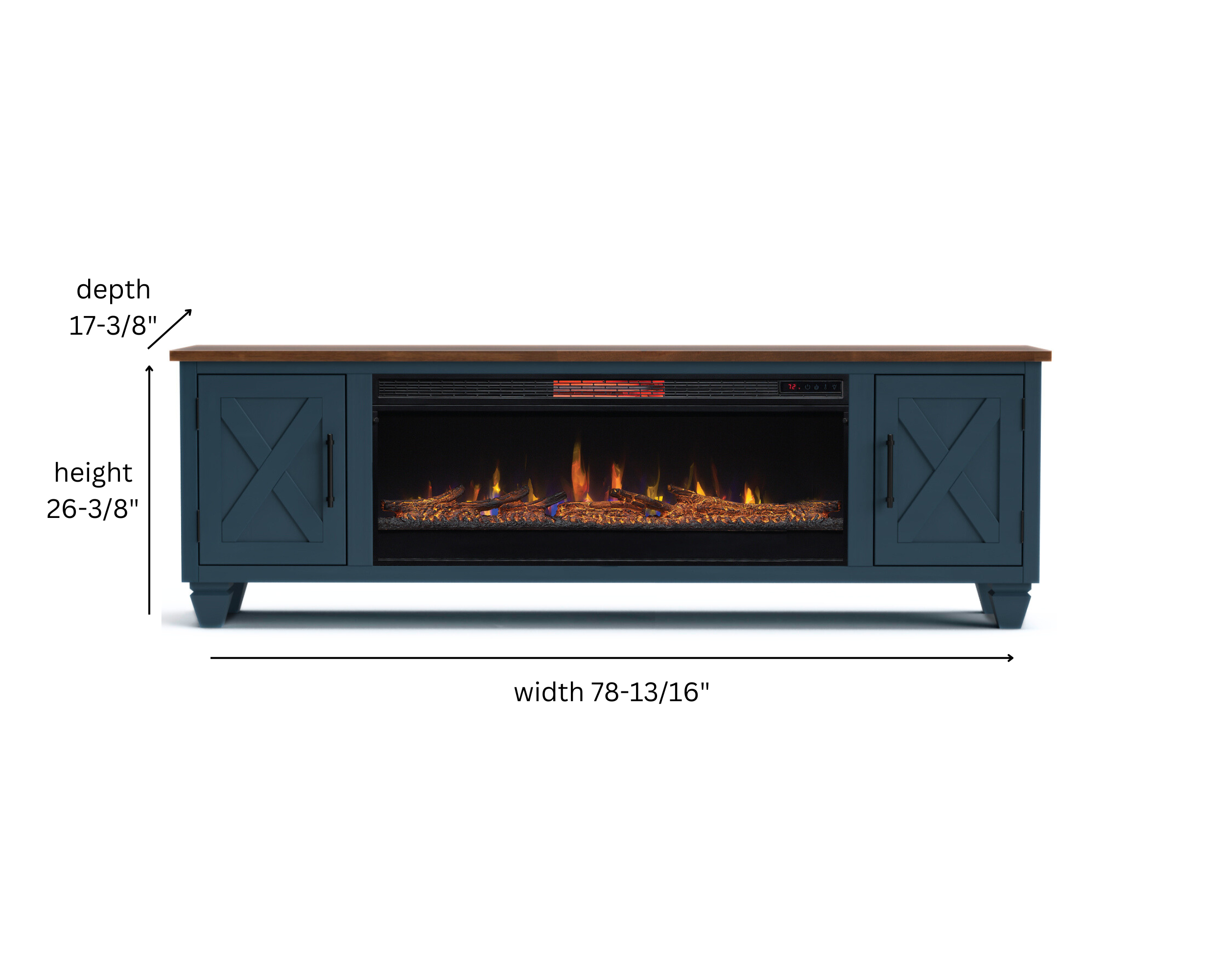 Liberty Fireplace TV Stand for 75-85" TVs, Farmhouse Modern – Realcozy