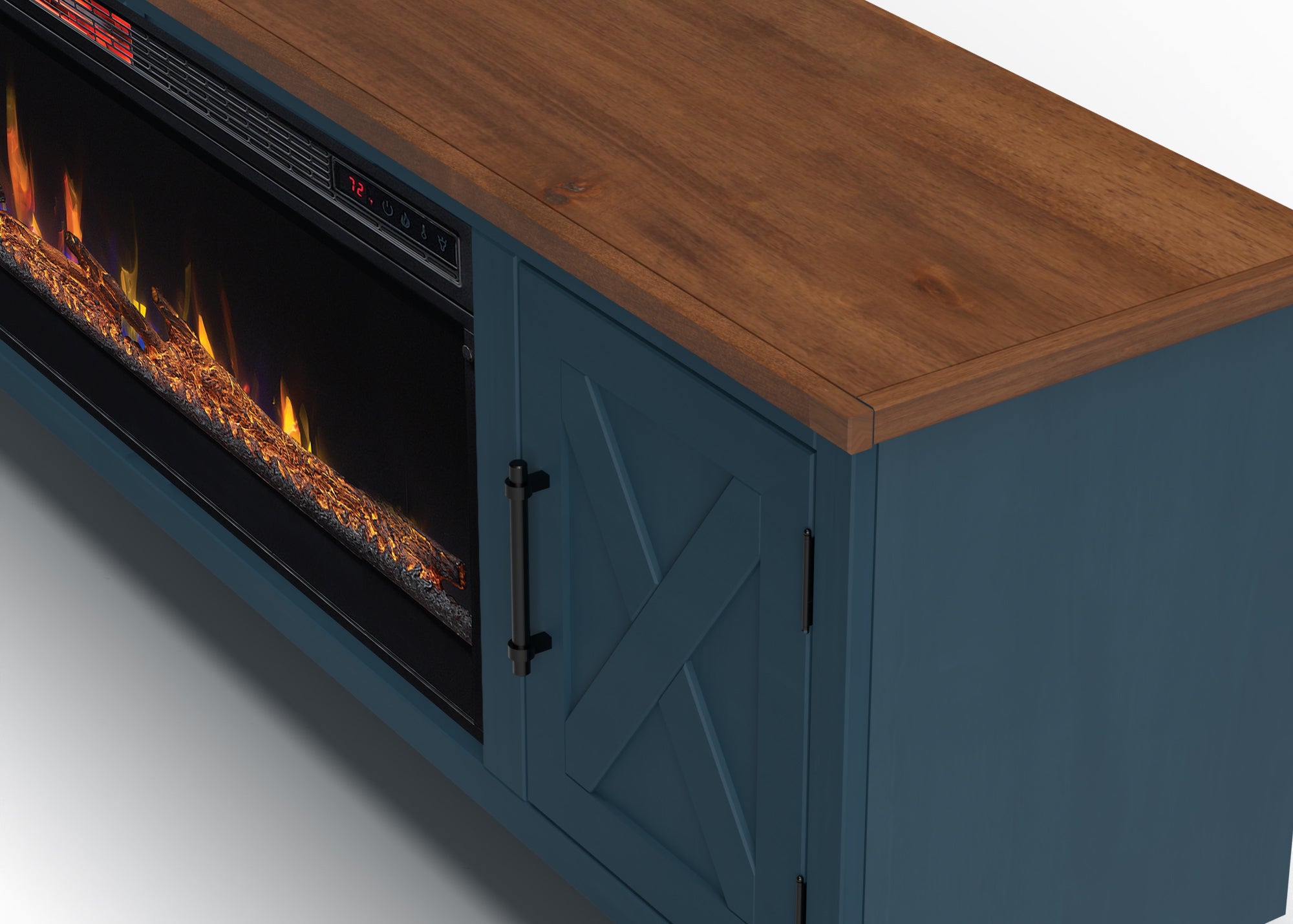 Liberty Fireplace TV Stand for 75-85" TVs, Farmhouse Modern – Realcozy