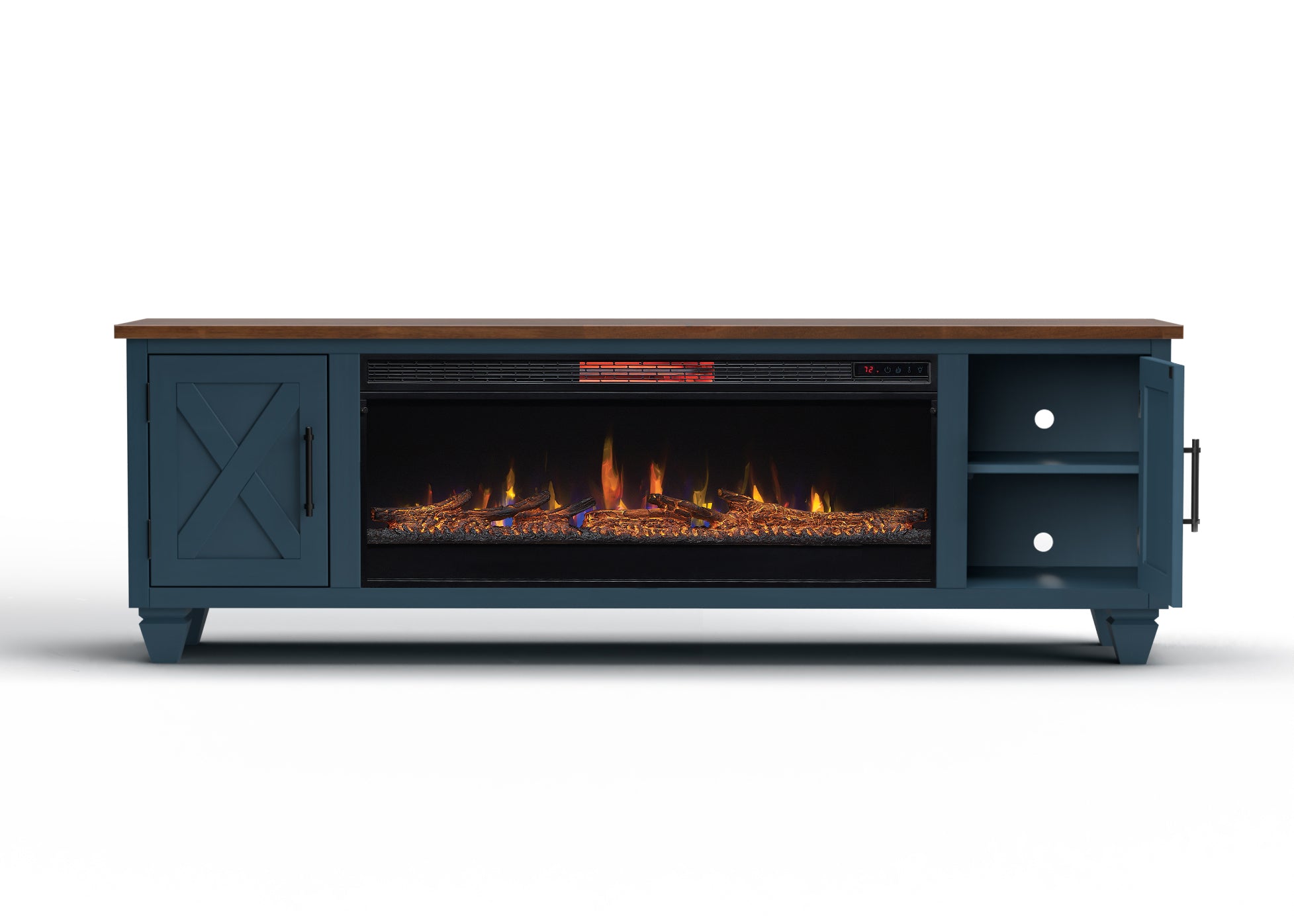 Liberty Fireplace TV Stand for 75-85" TVs, Farmhouse Modern – Realcozy