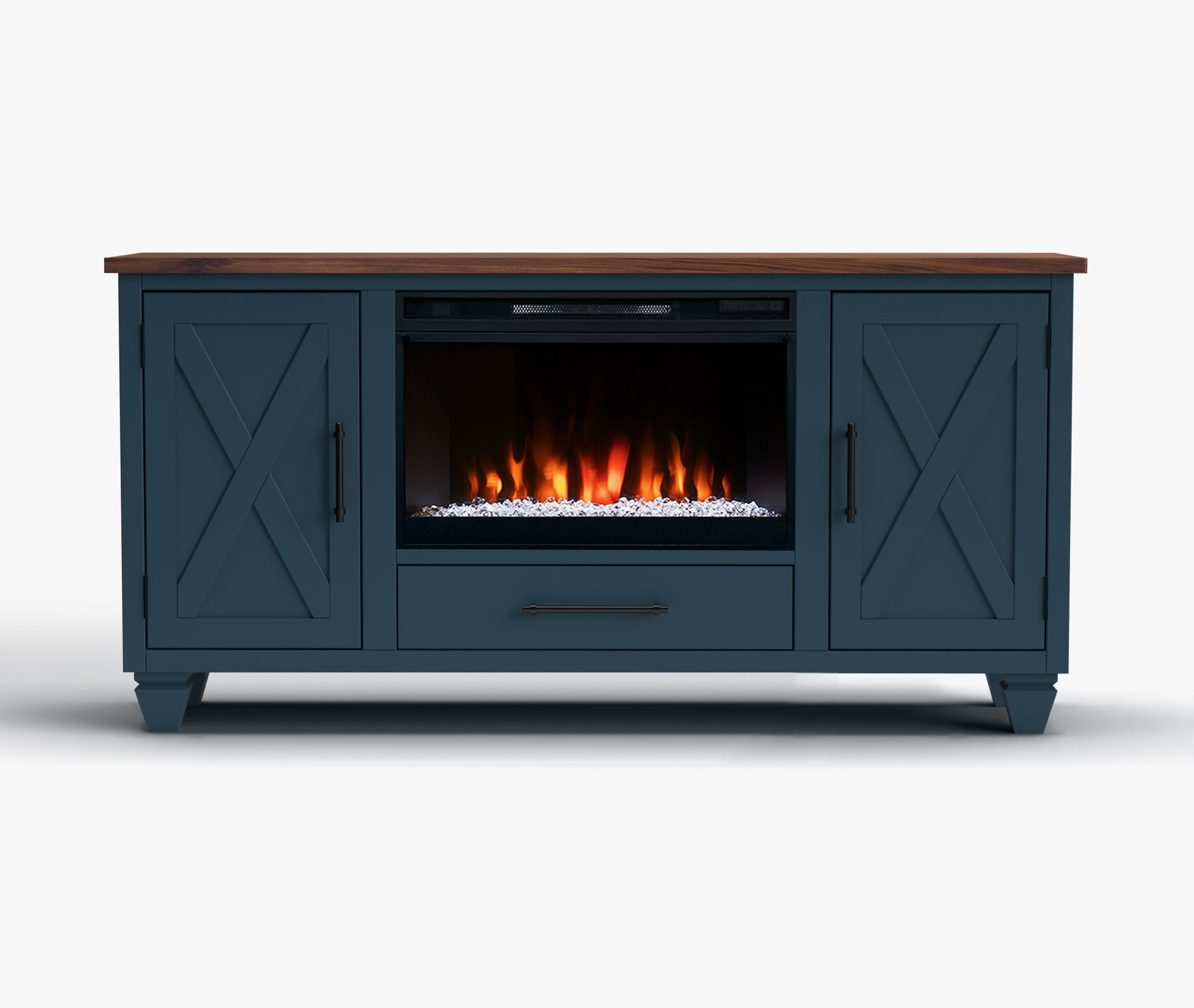 64" Liberty Fireplace TV Stand for 65-inch TVs, Farmhouse – Realcozy