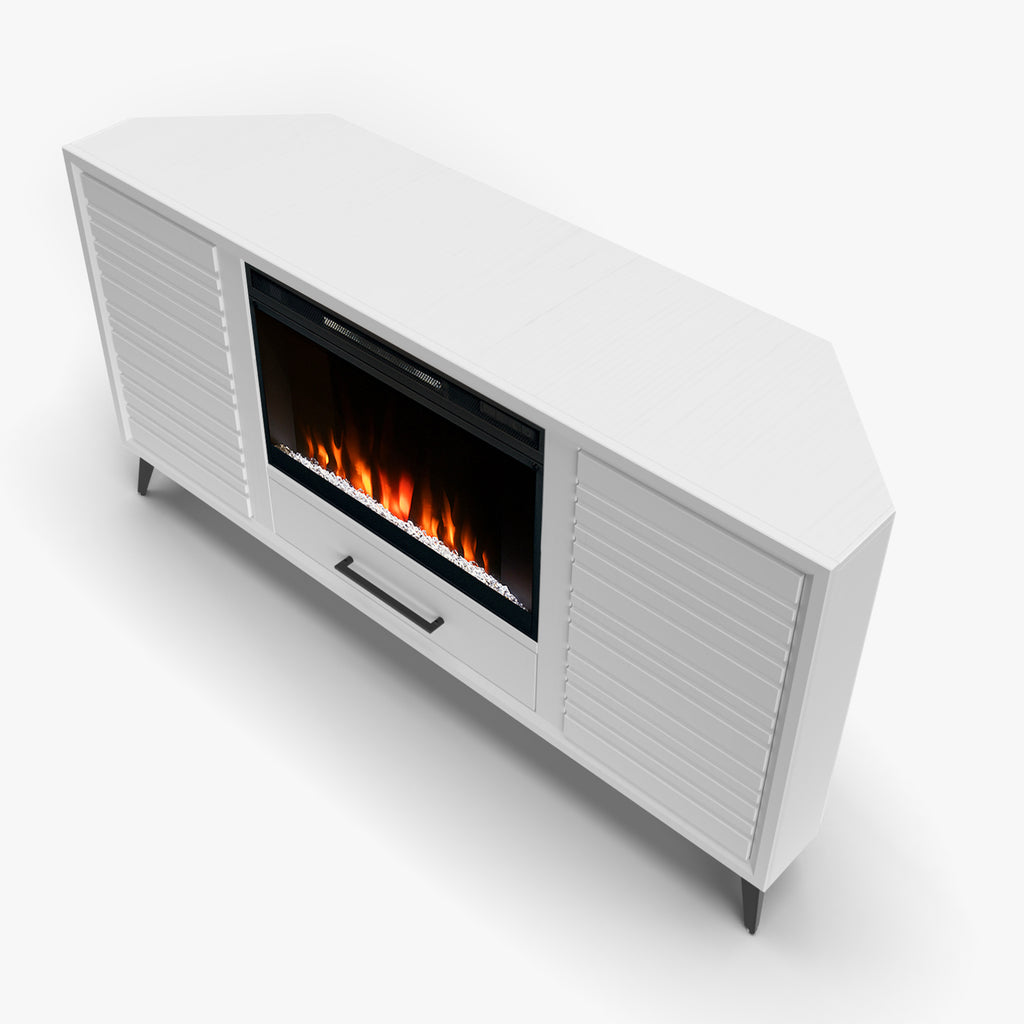 64" Malibu Corner Fireplace TV Stand | Fireplace TV stand | Real Cozy ...